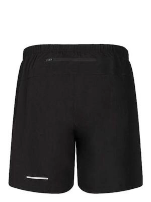 Asics Logo Back Zip Pocket Shorts - Black/silver