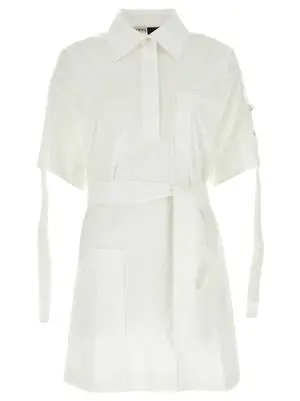 Loewe Cotton Blend Mini Dress - White