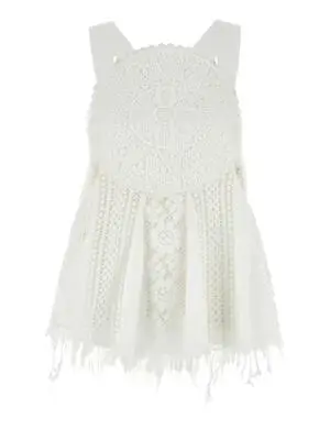 Loewe Cotton Lace Top - White