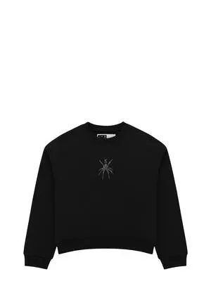 SP5DER Rhinestone Tm Crewneck - Black