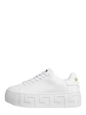 Versace La Greca Platform Sneakers - White