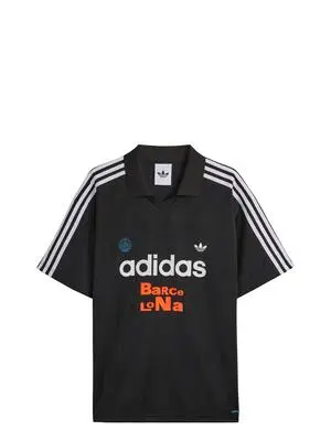 Adidas X Bad Bunny Dtmf Tour Merch Barcelona Relaxed Jersey T-shirt - Black
