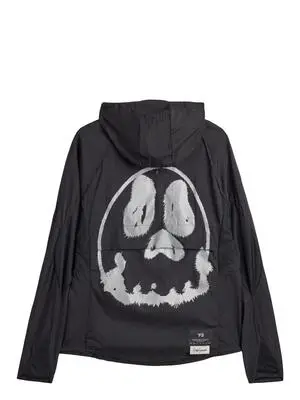 Adidas Graphic Print Hooded Jacket - Black