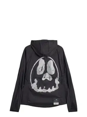 Adidas Graphic Print Hooded Jacket - Black