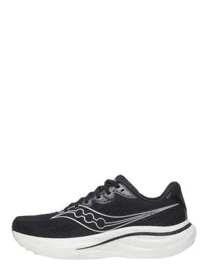 Saucony Ride 19 Wide Athletic Sneakers - Black/silver