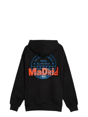 Adidas X Bad Bunny Dtmf Tour Merch Madrid Relaxed Hoodie - Black