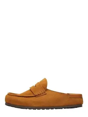BIRKENSTOCK Naples Wrapped Suede Nubuck Mules - Mink