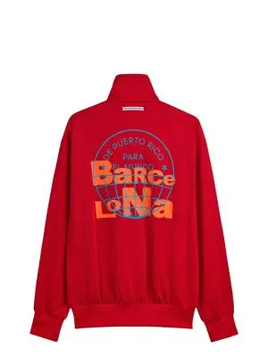 Adidas X Bad Bunny Dtmf Tour Merch Barcelona Firebird Track Jacket - Red