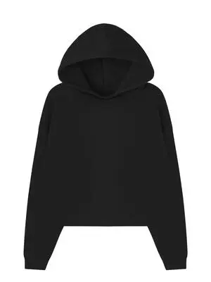 DO WE The Crop Hoodie Premium Therma Fit Fabric - Black
