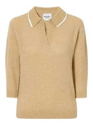 Isabel Marant Étoile Ribbed-detail" Wool-blend Knitted Polo - No