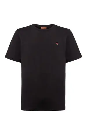 Missoni Logo Embroidered Crewneck T-shirt - Black