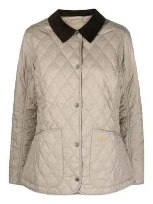 Barbour Quilted Diamond Jacket With Classic Collar - Nude