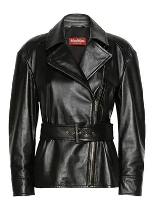 Max Mara Belted Zip Jacket - Black