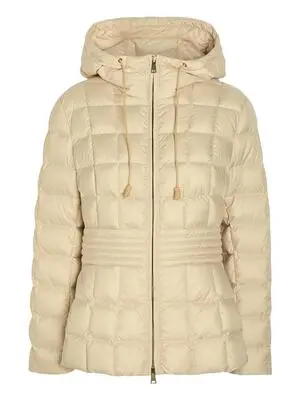 Moncler Engoulevent Hooded Quilted Shell Jacket - Beige