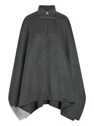 RÓHE Pankou Wool And Cashmere-blend Cape - Dark Grey