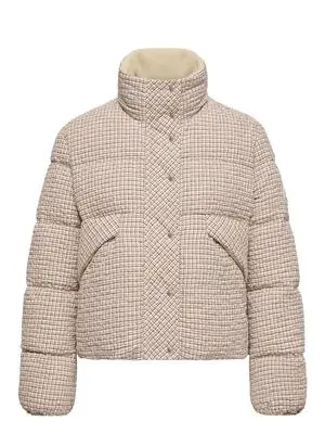 Moncler Moncler Collection Cloante Short Down Jacket With Fleece Collar Beige