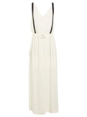 Brunello Cucinelli Ivory Silk Maxi Dress - White