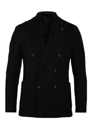 Tagliatore Blazer Size Polyester, Virgin Wool, Acrylic - Black