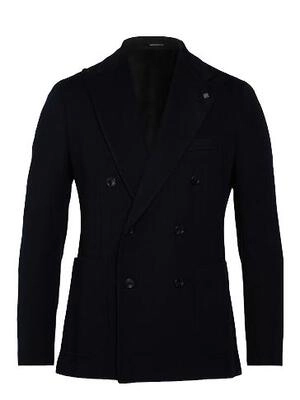 Tagliatore Blazer Size Polyester, Virgin Wool, Acrylic - Navy