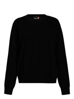 Timberland Embroidered Logo Wool Blend Sweater - Black