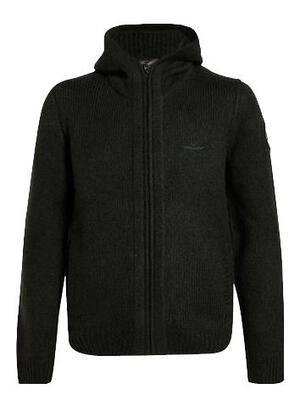 AERONAUTICA MILITARE Wool & Nylon Zip-up Cardigan - Green