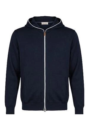 Paul & Shark Midnight Virgin Wool & Cashmere Cardigan - Blue