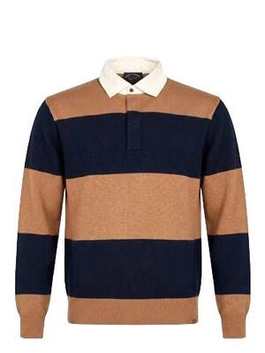 Paul & Shark Virgin Wool And Cashmere Striped Sweater - Blue