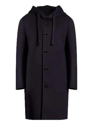 LARDINI Midnight Wool Coat - Blue