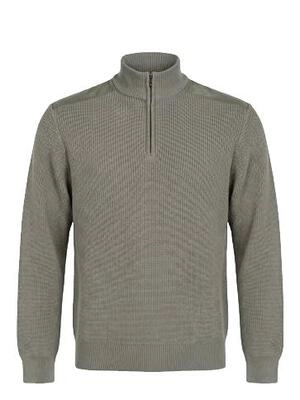 Paul & Shark Virgin Wool And Silk Zip-up Sweater - Grey