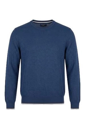 Paul & Shark Virgin Wool And Lyocell Crewneck Sweater - Blue