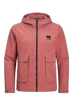 JACK WOLFSKIN Hooded Windbreaker Jacket - Pink