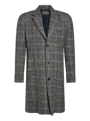 DEPARTMENT 5 Single-breasted Checked Wool Coat - Grey