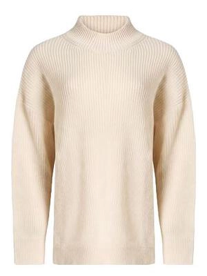 KAOS Ribbed Knit Turtleneck Sweater - White