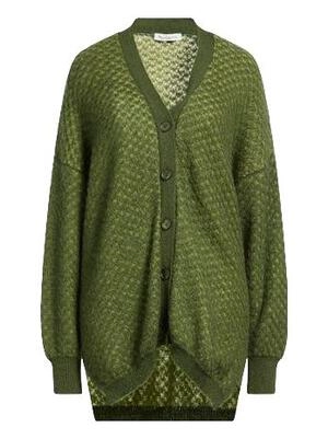 MANILA GRACE Acrylic, Mohair Wool, Polyamide, Wool Cardigan - Green