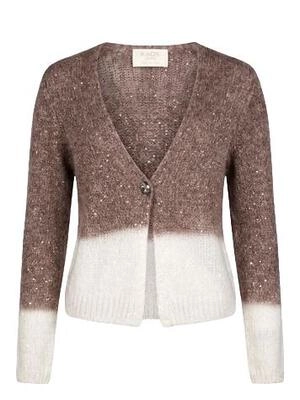 KAOS Polyamide, Acrylic, Polyester, Mohair Wool, Wool Cardigan With Sequins - Grey