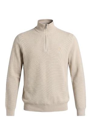 Polo Ralph Lauren Polo Ralph Lauren Quarter Zip Piqué Sweater Sand