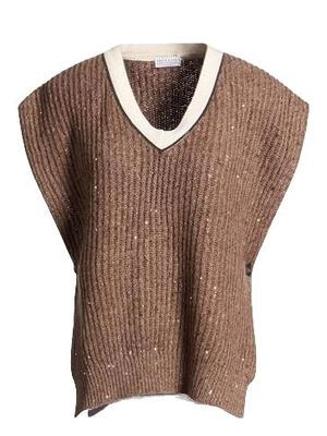 Brunello Cucinelli Virgin Wool Blend Sweater - Light Brown