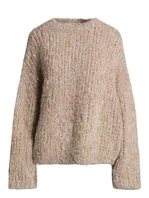 Brunello Cucinelli Light Brown Mohair Wool Blend Sweater - Beige