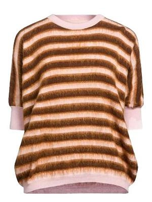 Marni Striped Virgin Wool Sweater - Brown