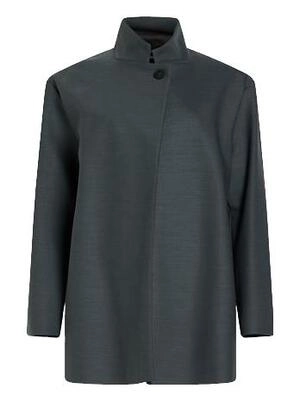 Fabiana Filippi Viscose, Silk, And Cotton Overcoat - Deep Teal