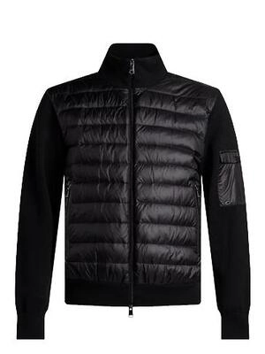 Paul & Shark Virgin Wool Blend Bomber Jacket - Black