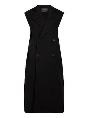Fabiana Filippi Virgin Wool Sleeveless Coat - Black