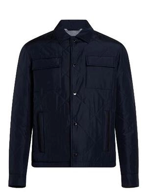 Paul & Shark Quilted Silk Jacket - Blue
