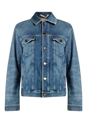JACOB COHЁN Denim Trucker Jacket With Appliqués - Blue