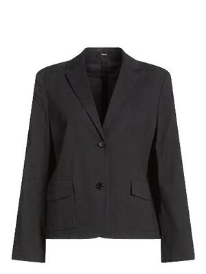 Theory Single-breasted Linen, Viscose, And Elastane Blazer - Midnight Blue