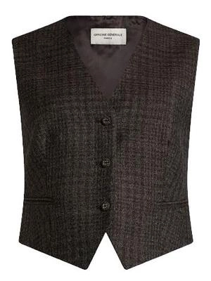 Officine Générale Tailored Virgin Wool Vest - Brown