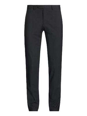TOMBOLINI Charcoal Virgin Wool Blend Stretch Tailored Pants - Grey
