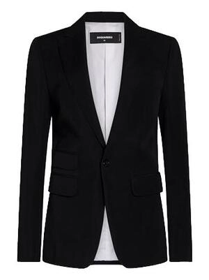 Dsquared2 Virgin Wool Single-breasted Blazer - Black
