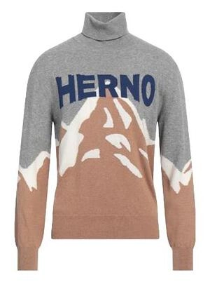 Herno Turtleneck Camel Size Virgin Wool, Cashmere - Beige
