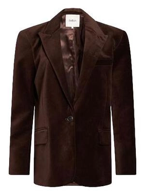 Ba&sh Single-breasted Velvet Blazer - Brown